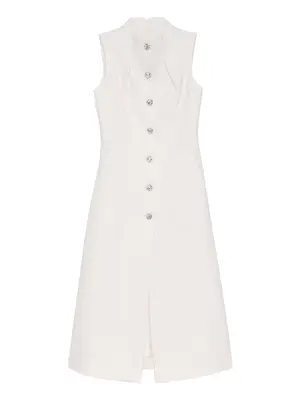 Shiatzy Chen Wool Vest Dress - White