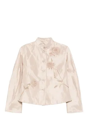 Shiatzy Chen Mandarin Collar Jacket - Neutrals