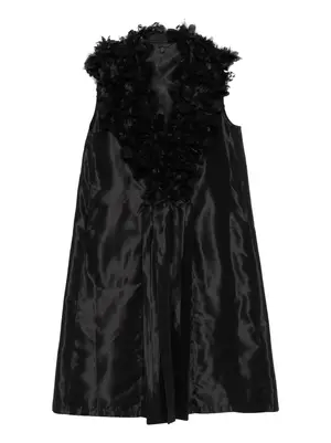 Shiatzy Chen Embroidered Tulle Coat - Black