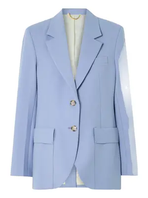 Victoria Beckham Twill Blazer - Blue