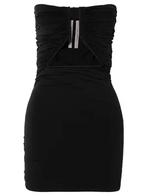Rick Owens Cutout Stretch-jersey Mini Dress - Black