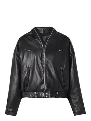 R13 Leather Moto Jacket - Black