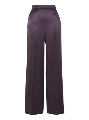 JOSEPH Tova Silk-satin Straight-leg Pants - Purple