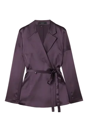 JOSEPH Joubert Silk-satin Blazer - Purple