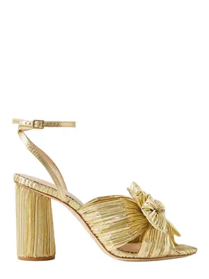 LOEFFLER RANDALL Camellia Lamé Sandals - Gold
