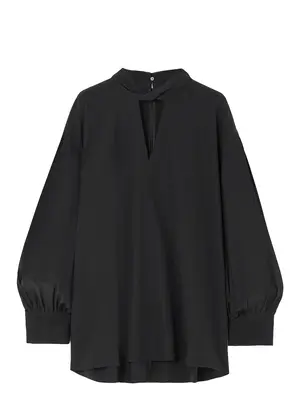 JOSEPH Rivoli Silk Crepe De Chine Blouse - Black