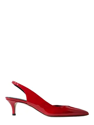 Isabel Marant Padim Patent-leather Slingback Pumps - Red