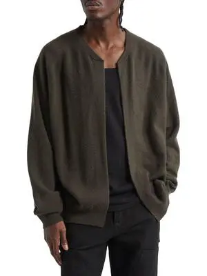 Frenckenberger FRENCKENBERGER Cashmere Bomber Cardigan Black Olive