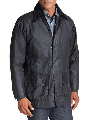 Barbour Beaufort Regular-Fit Weatherproof Waxed Jacket Black
