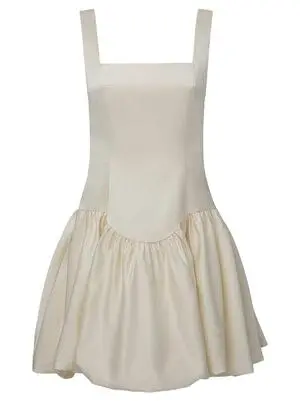 WeWoreWhat Bubble Skirt Corset Mini Dress - Ivory