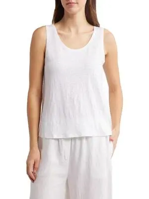 Eileen Fisher Organic Linen Tank - White