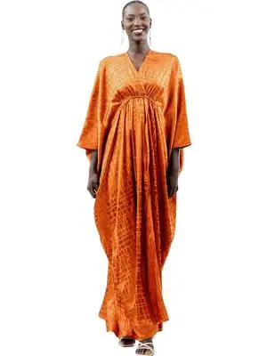DIARRABLU Naim Maxi Wrap Dress - Dhaw Rust