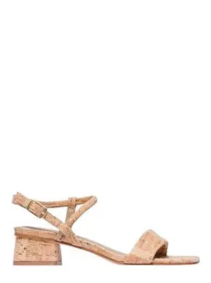 Bernardo Josei Low Heel Sandal - Cork W/gold Fleck