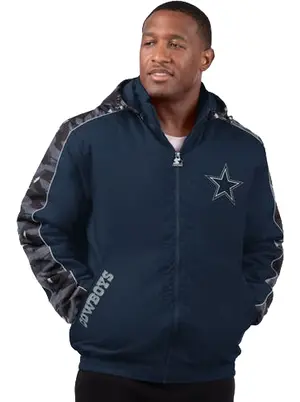 STARTER Dallas Cowboys Thursday Night Gridiron Full-zip Jacket - Navy