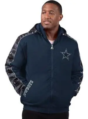 STARTER Dallas Cowboys Thursday Night Gridiron Full-zip Jacket - Navy