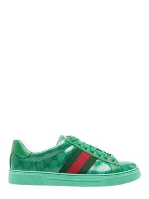 Gucci Ace Gg Crystal Sneakers - Green/red