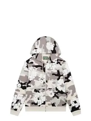DENIM TEARS The Cotton Wreath Zip Sweatshirt White Camo