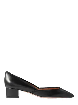 AQUAZZURA Maia 35 Leather Pumps - Black