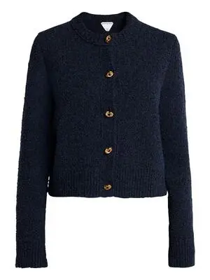 Bottega Veneta Bottega Veneta Knot-Button Boucle Knit Cardigan 2151 Oxblo