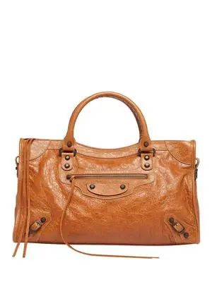 Balenciaga Balenciaga Le City Medium Top-Handle Bag Camel