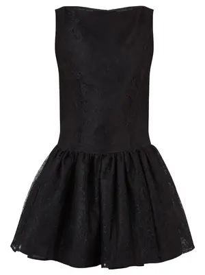 Nina Ricci Peplum-hem Mini Dress - Black