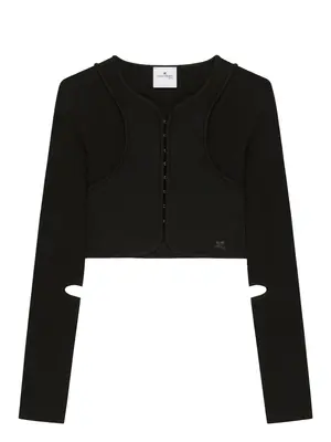 COURREGES Scuba Knitted Jacket - Black