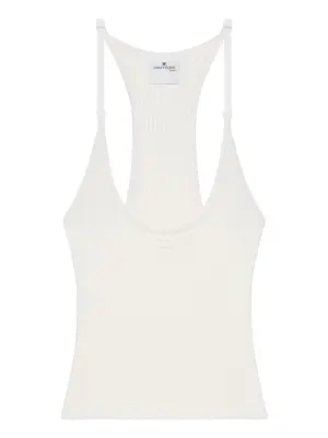 COURREGES Scuba-knit Tank Top - White