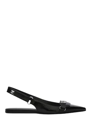 COURREGES Racer Slingback Pumps - Black