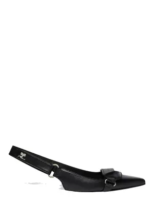 COURREGES Racer Ballet Flats - Black