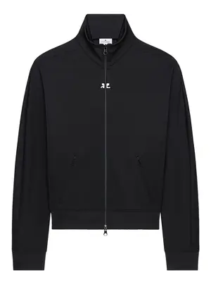 COURREGES Logo-embroidered Track Jacket - Black