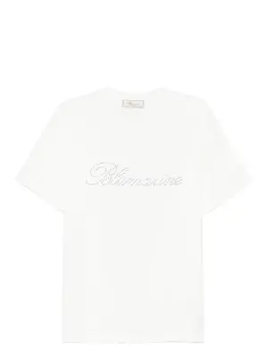 Blumarine Logo-appliqué T-shirt - White