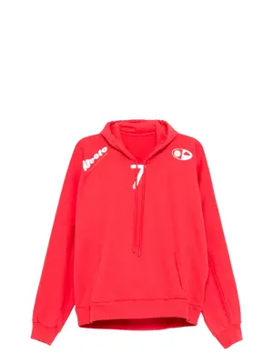 PROTOTYPES Moved-neckline Hoodie - Red