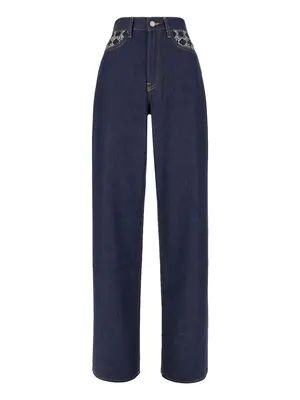 Amiri Monogram Straight Leg Jeans - Blue