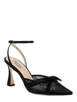 Badgley Mischka Josie Pointed Pumps - Black Satin