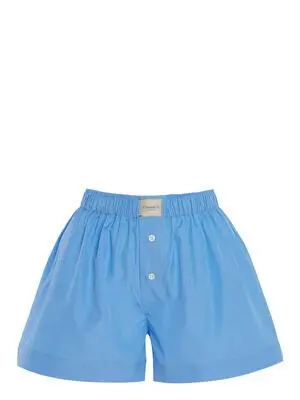 Comme Si La Classica Cotton Poplin Boxer Shorts Blue