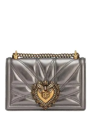 Dolce & Gabbana Medium Devotion Shoulder Bag - Silver