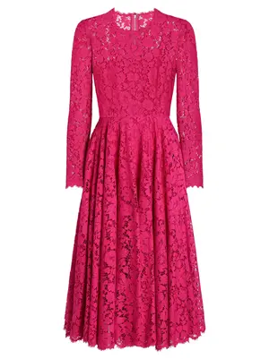 Dolce & Gabbana Cordonetto Lace Circle-skirt Dress - Pink