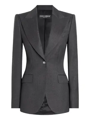 Dolce & Gabbana Woolen Turlington Blazer - Grey