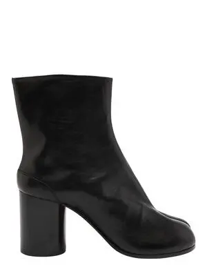 MAISON MARGIELA Tabi 80 Leather Ankle Boots - Black