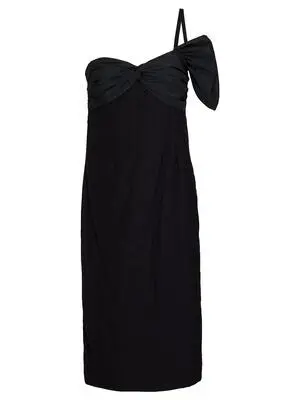 MAISON MARGIELA One-shoulder Midi Dress - Black