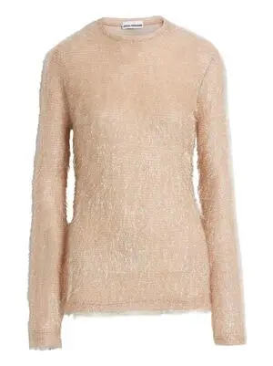 Rabanne Cutout Tinsel Sweater - Blush