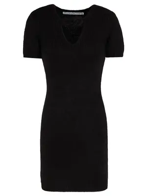ALEXANDER WANG Alexander Wang Ribbed Alpaca-Blend Mini Dress