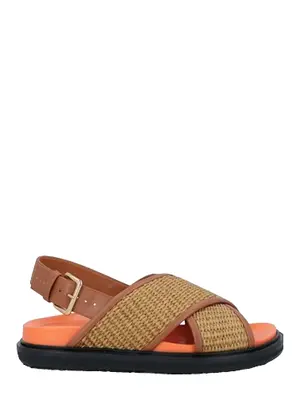 Marni Sandals With Buckle Fastening - Beige