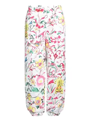 Kenzo Pants Size Cotton - White