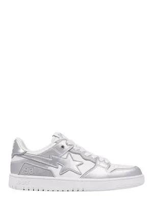 BAPE A Bathing Ape SK8 STA #4 Sneakers White/silver/grey