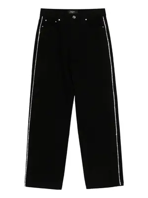 Amiri Crystal Stripe Jeans - Black