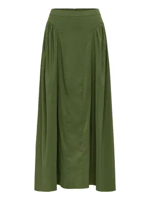 AZLEE Seraphine Midi Skirt - Green