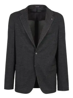 Tagliatore Chevron-pattern Blazer - Grey