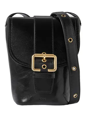 Chloé Camera Leather Shoulder Bag - Black