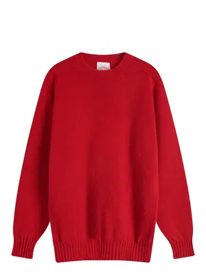 JAMIESON'S OF SHETLAND Crew Knit - Crimson